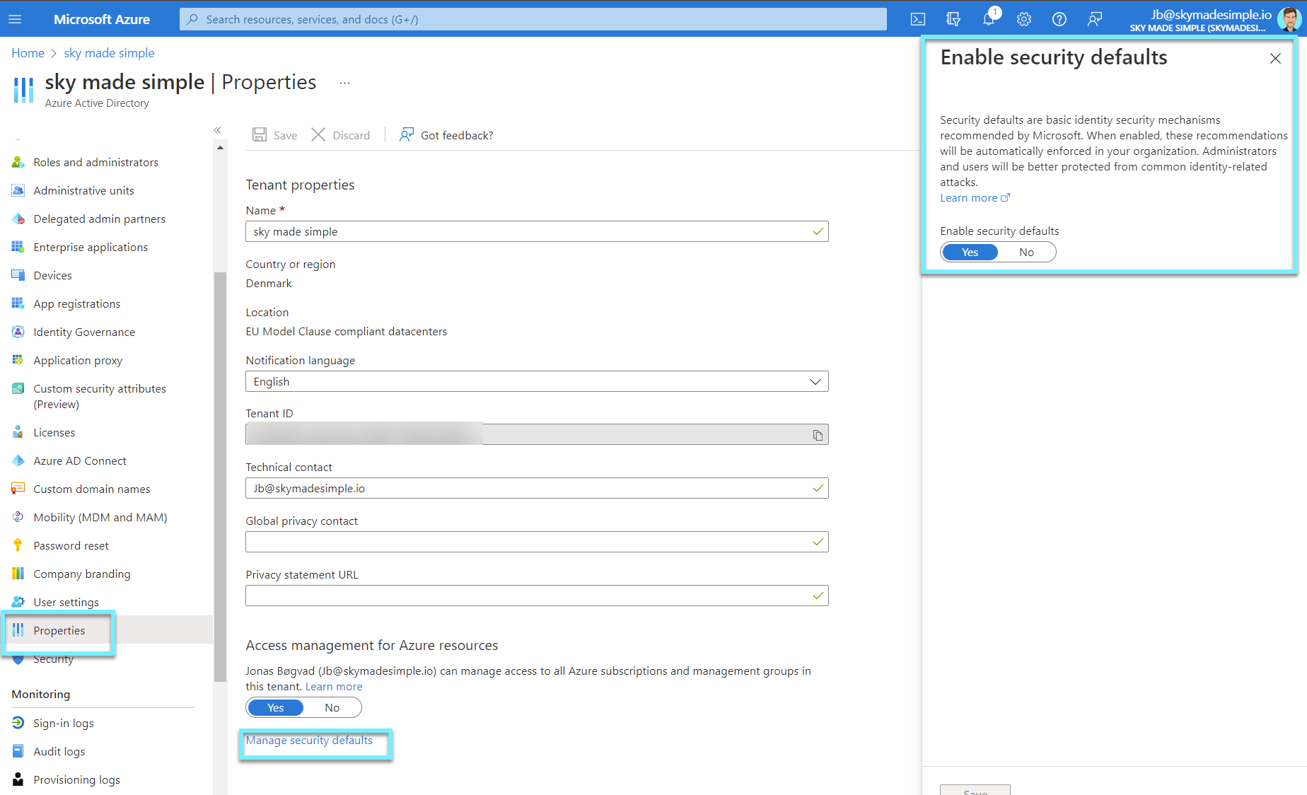 CIS Microsoft 365 Foundation Level 1 - Azure Active Directory